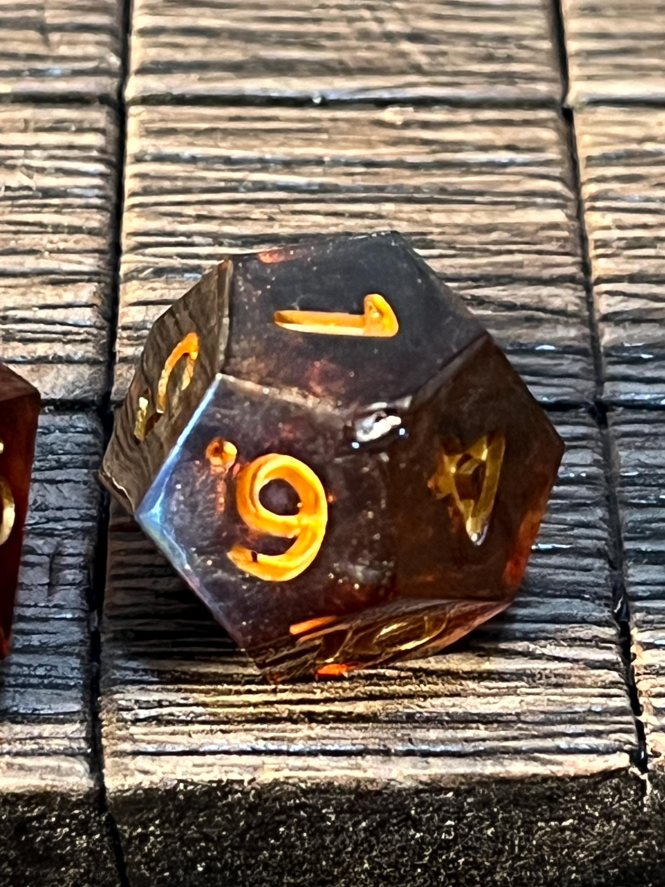 Standard Dnd Dice Set - FLAWED D12 - Captured Fireball - D20, D12, D10 ...