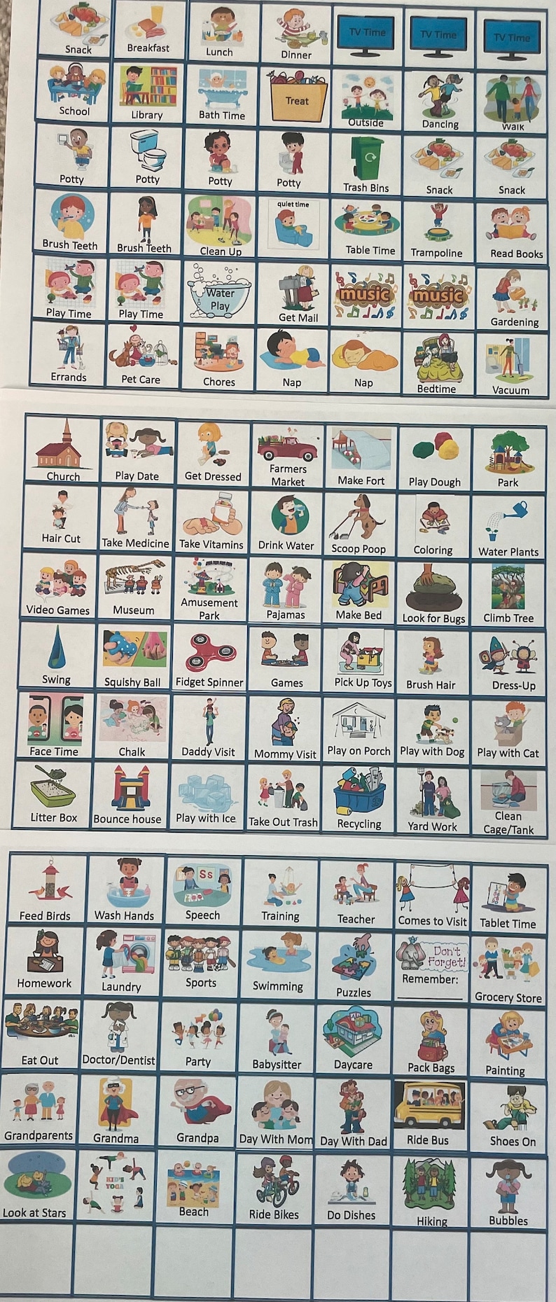 Complete Visual Schedule- Pocket Chart - Etsy