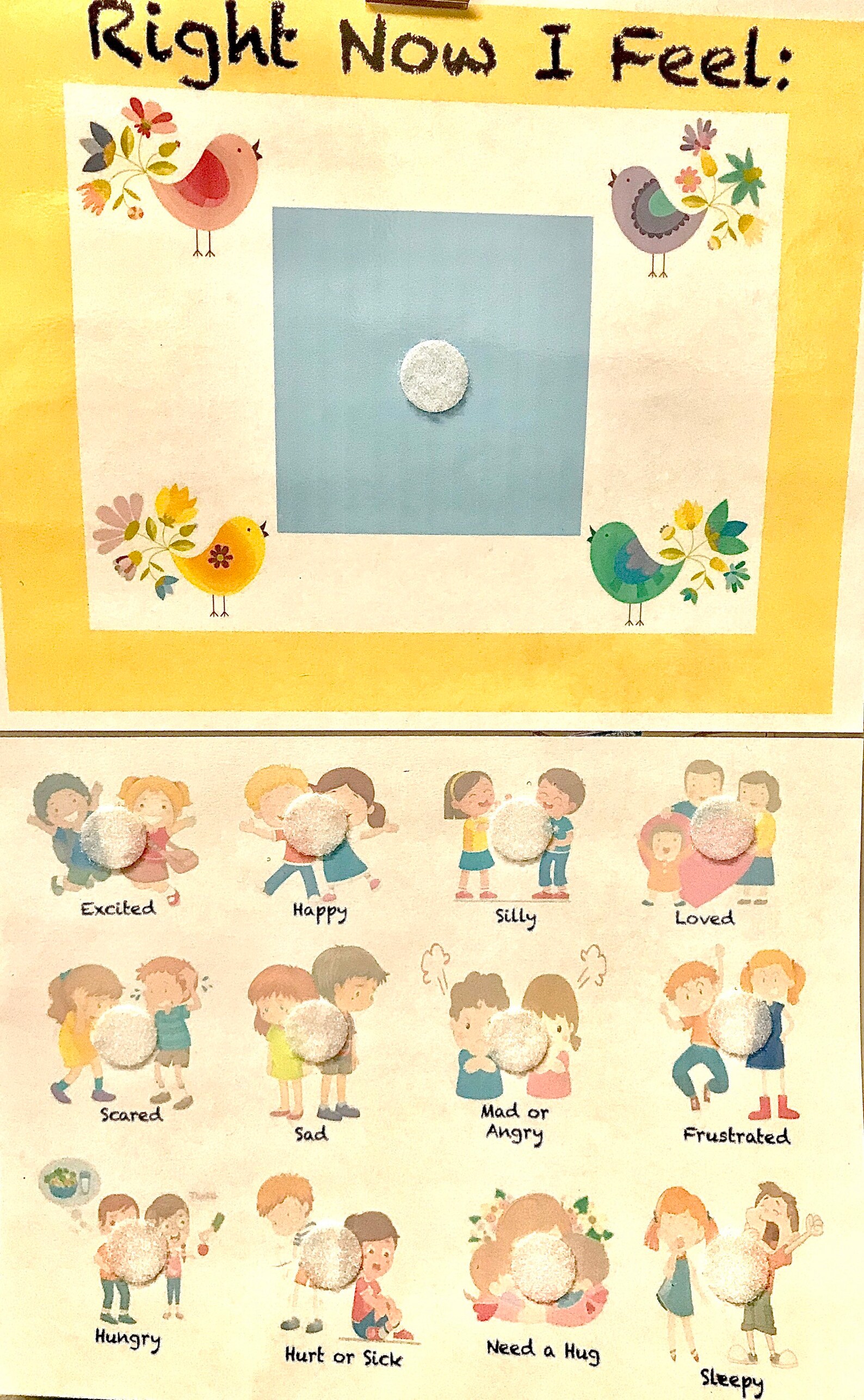 Feelings / Emotion Chart 17x11 W/velcro - Etsy