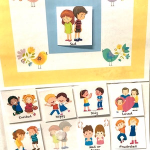 Feelings / Emotion Chart 17x11 W/velcro | Etsy