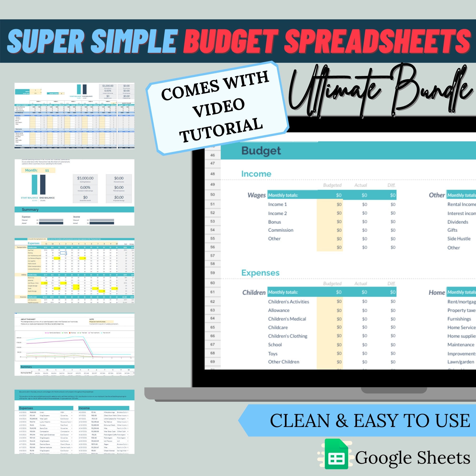 Simple Excel Budget Template Free