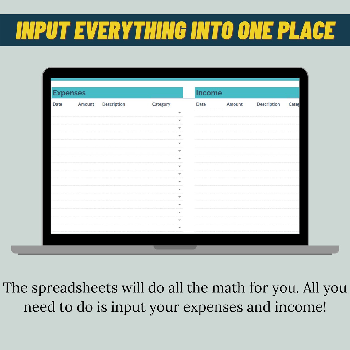 ADVANCED Money Tracker Spreadsheets, Google Sheets, Instant Download ...
