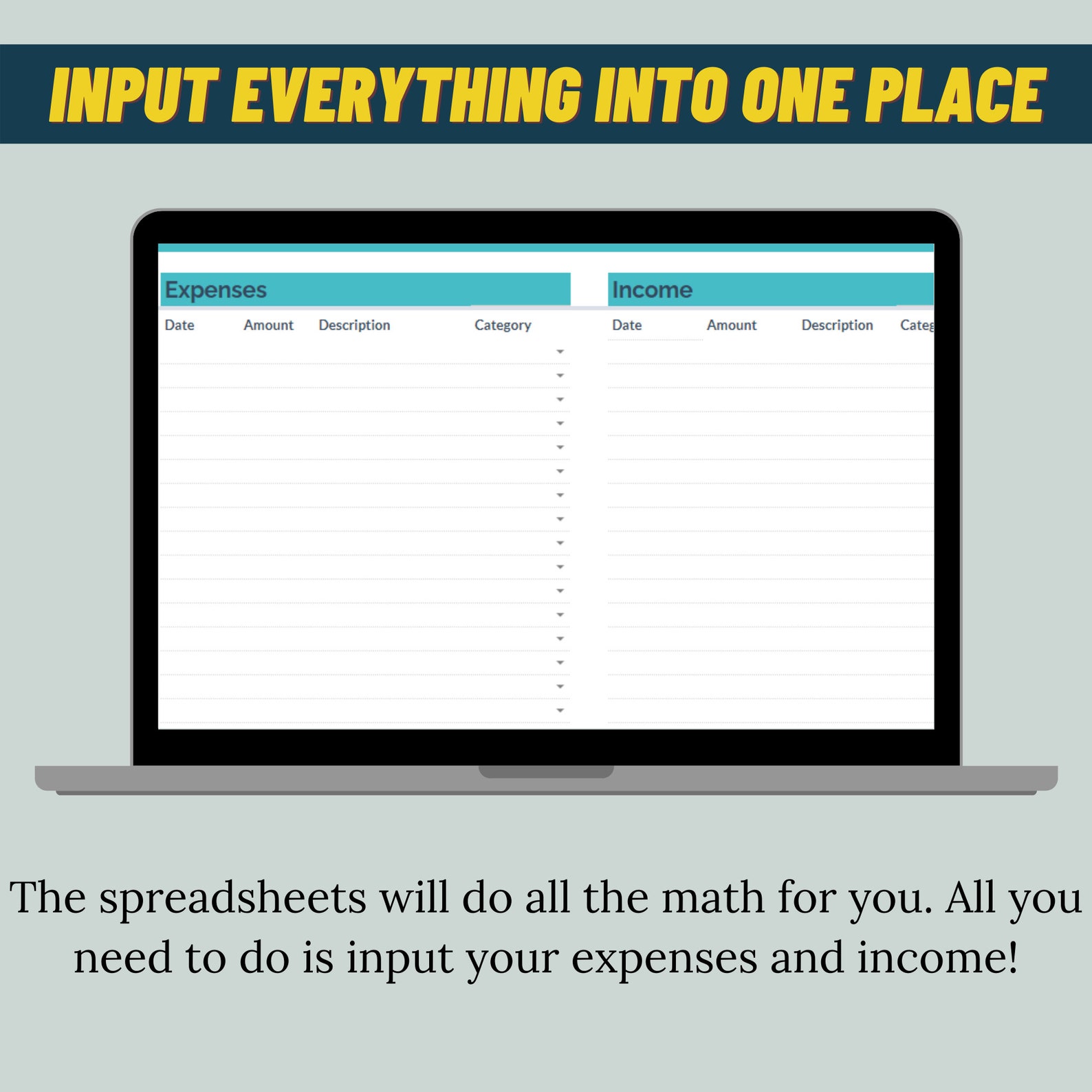 ADVANCED Money Tracker Spreadsheets, Google Sheets, Instant Download ...