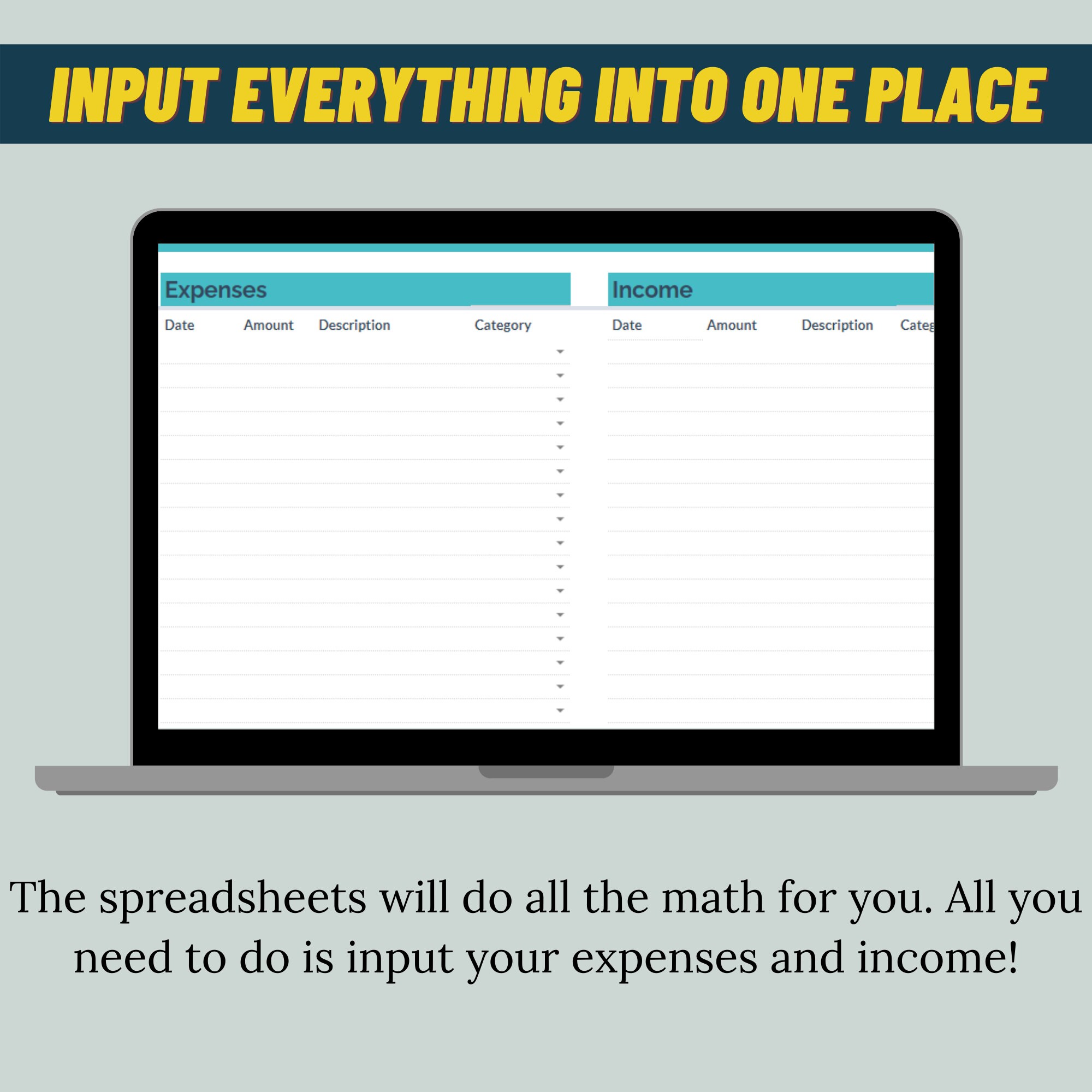 ADVANCED Money Tracker Spreadsheets, Google Sheets, Instant Download ...