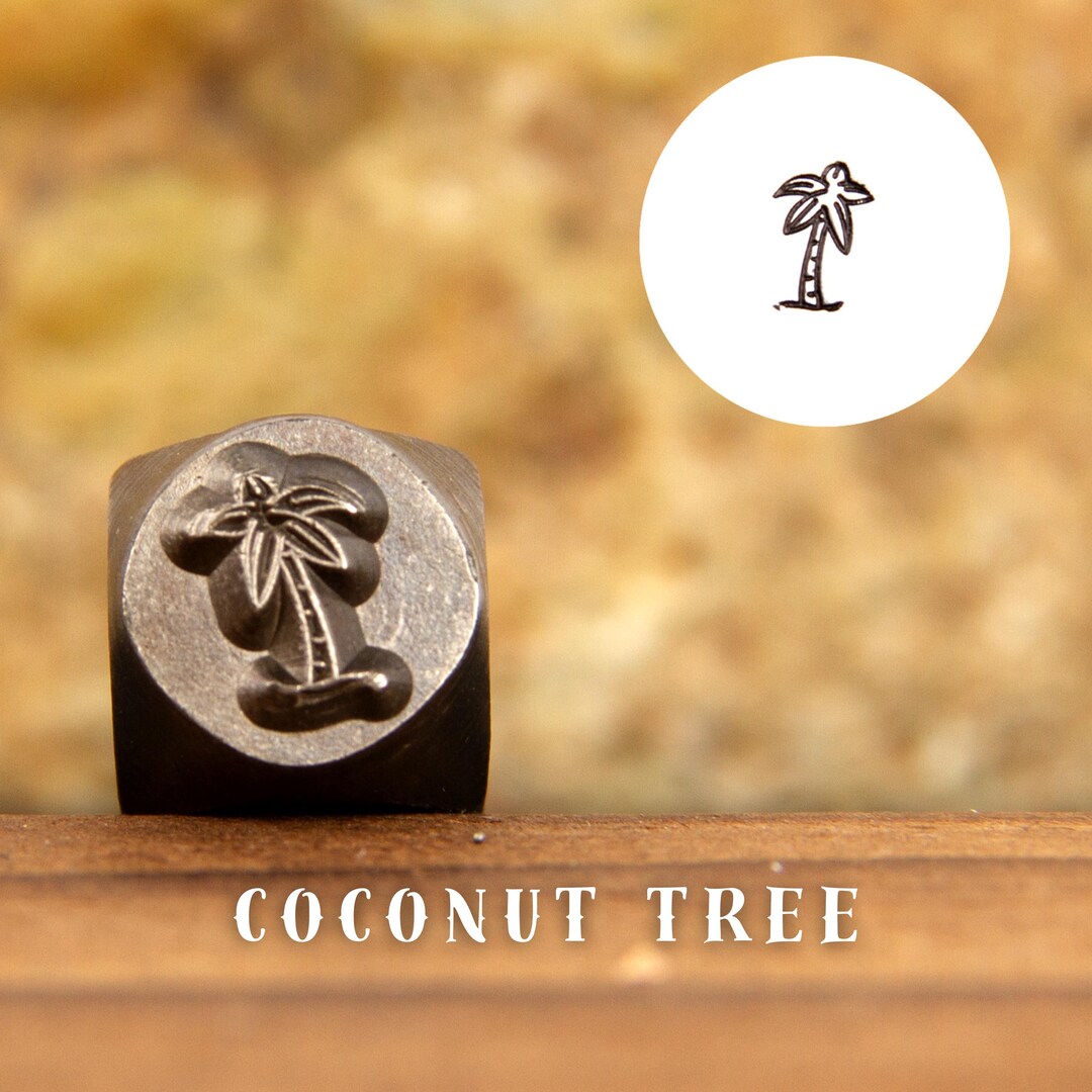 Metal Design Stamp, Coconut Tree, Metal Stamping Punch Tools, Supplies ...