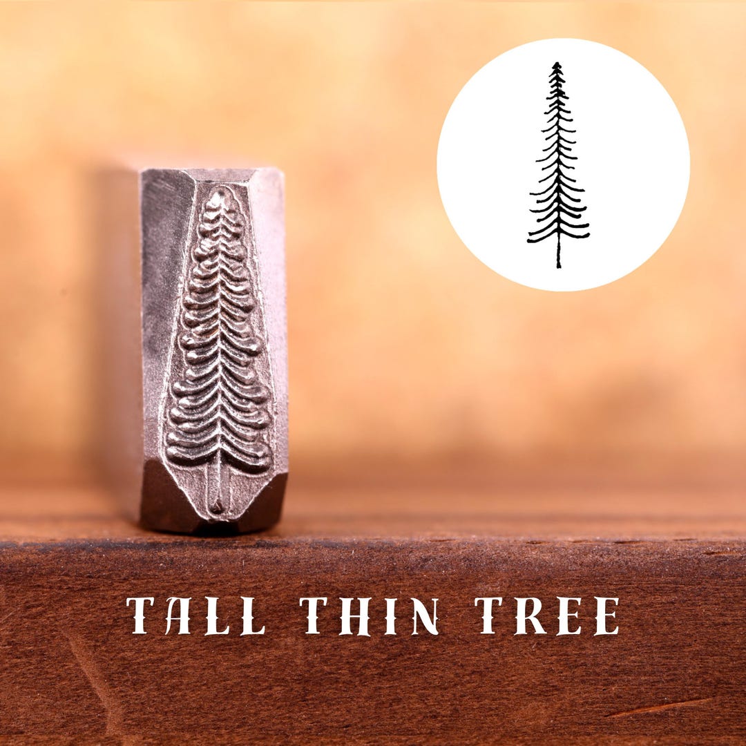 Metal Design Stamp Tall Thin Tree, Metal Stamping Punch Tools, Supplies ...