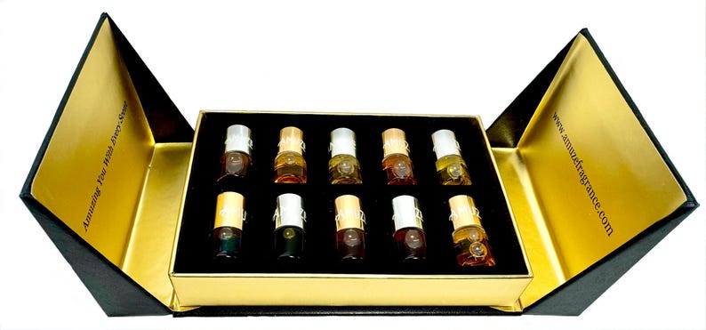 Woody Oud Perfume Oil Discovery Set: Vegan Alcohol-free Attar - Amuze ...