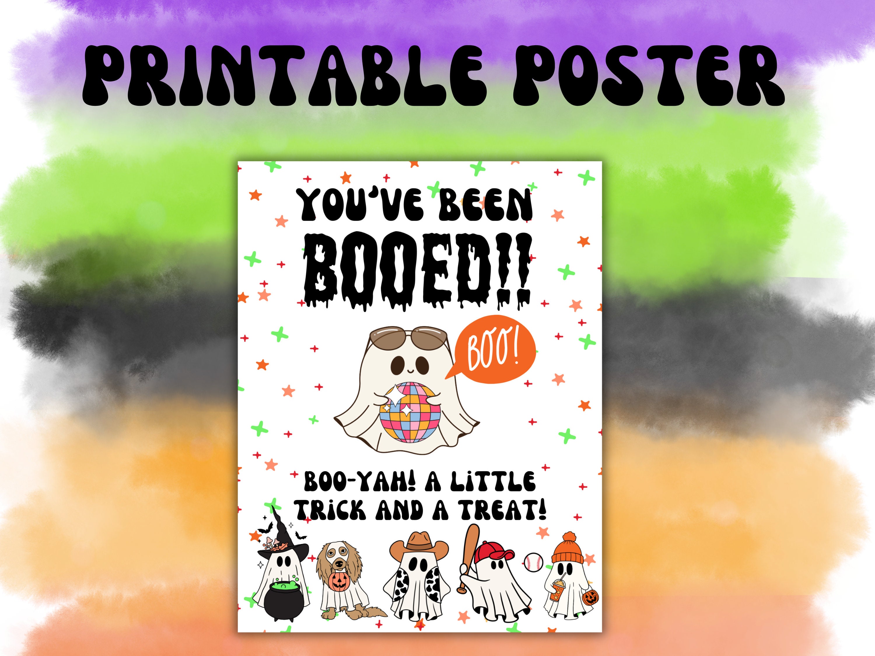 Ou've Been Boo'd Printable Halloween Kit, You've Been Booed Door Hanger ...