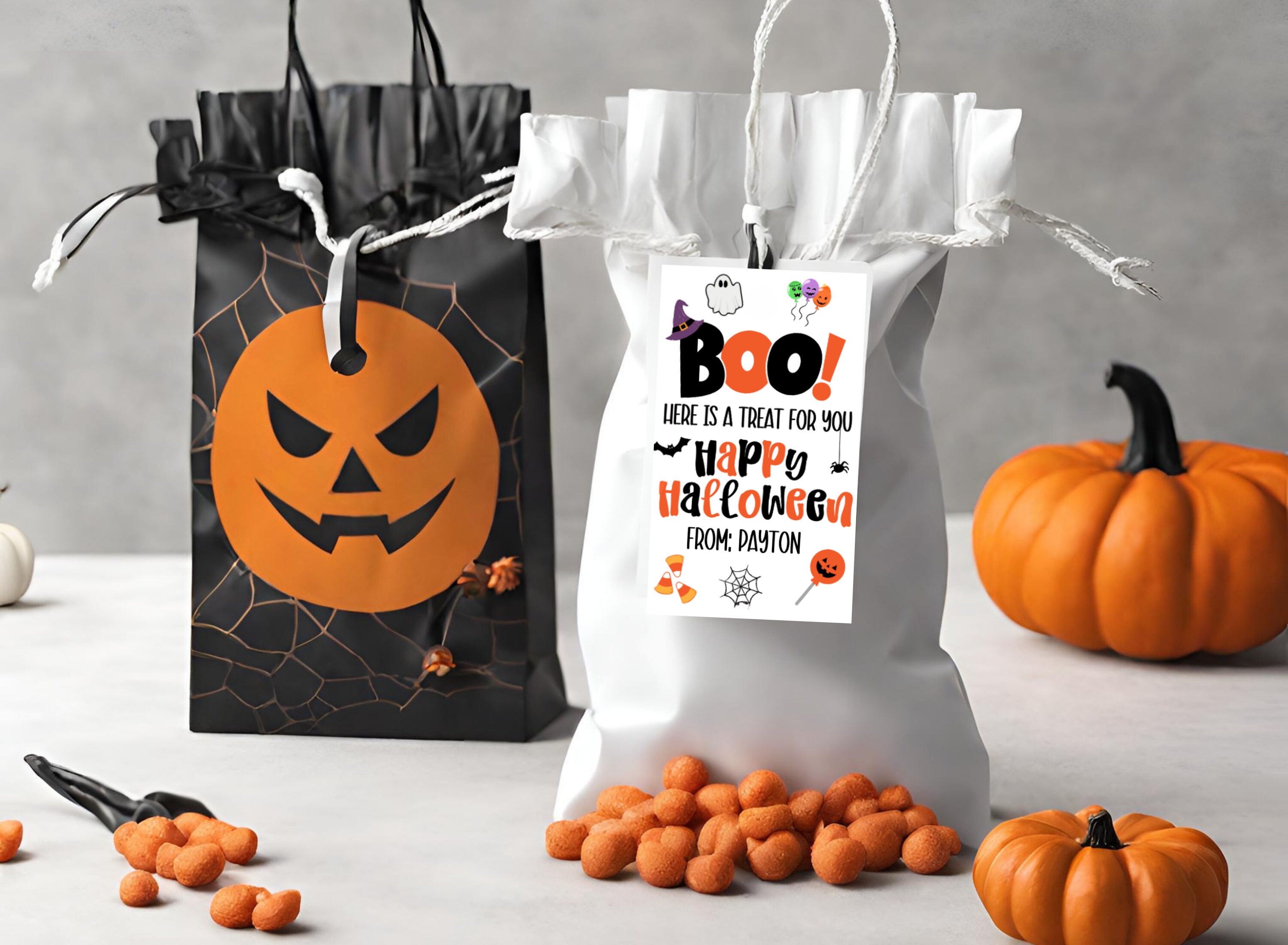 Boo Gift Tags, Halloween Favor Tags, Trick or Treat Favor Tags ...