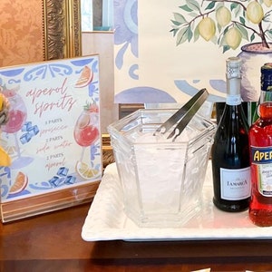 Aperol Spritz Party Drink Sign, Signature Drink, Aperol Spritz ...