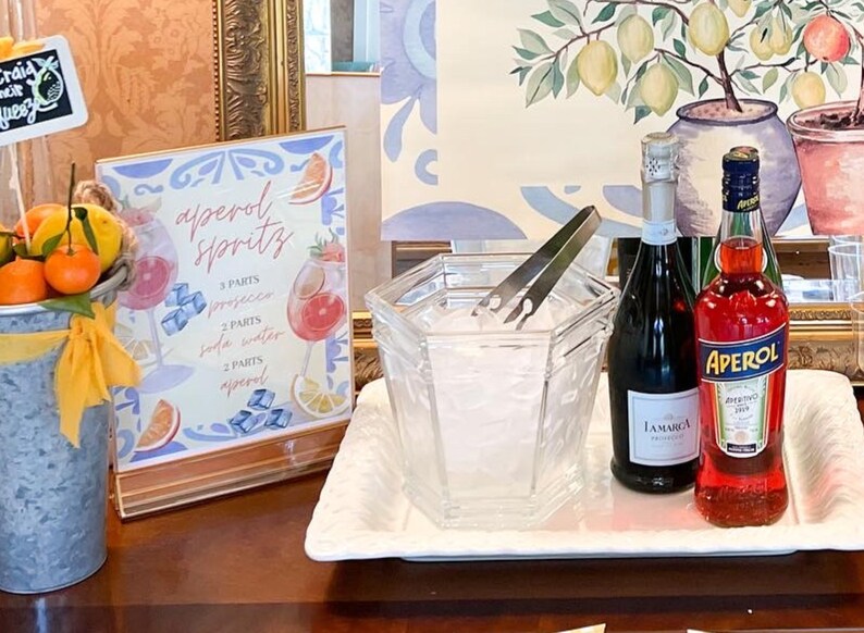 Aperol Spritz Party Drink Sign, Signature Drink, Aperol Spritz ...