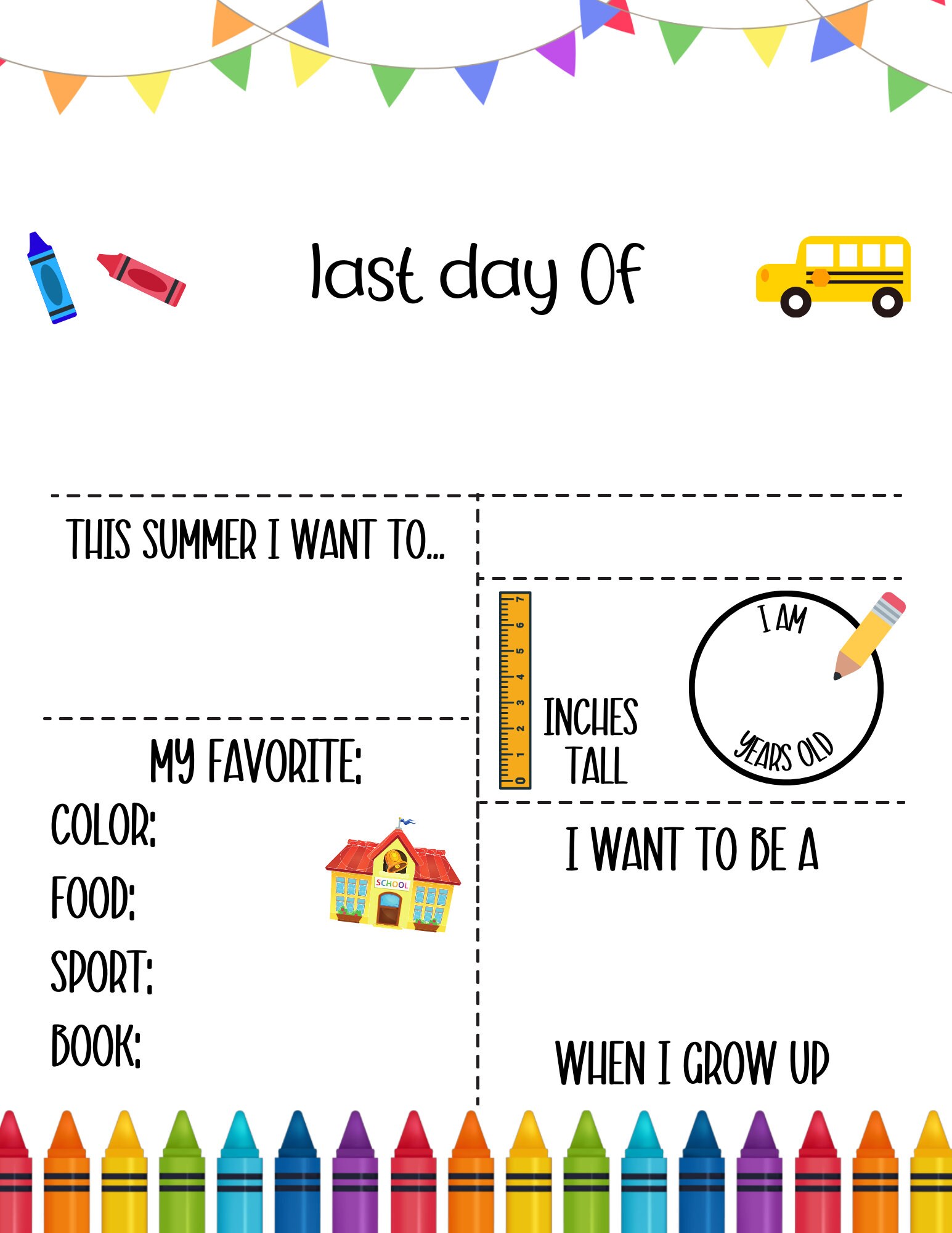 Printable First Day of School Sign, Editable First and Last Day of ...