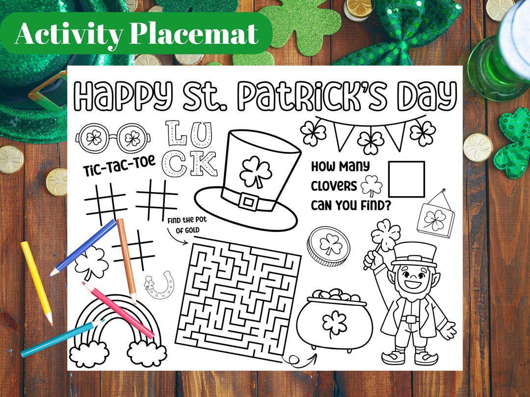 Napperon d'activité pour la Saint-Patrick pour enfants - Page d ...