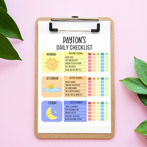 Kids Daily School Checklist Schedule Printable, Homeschool Planner to ...