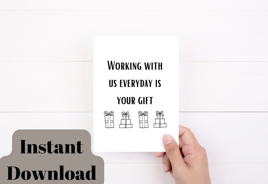 Working With Us is Your Gift Birthday Card | Funny Coworker Birthday ...