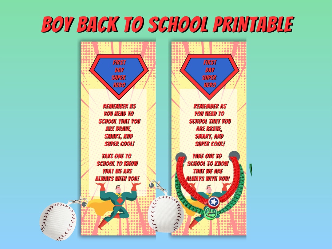 Boys Back to School Letter, Back to School Bracelet Poem, Back to ...