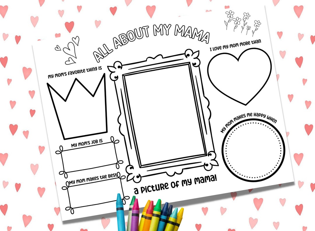 All About My Mom Printable, All About My Mom Gift, All About My Grandma ...