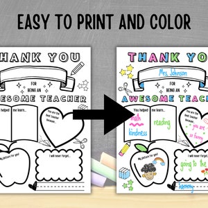 Teacher Appreciation Printable Teacher Appreciation Week Gift Thank You ...