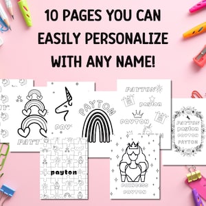 Personalized Kids Coloring Book, Name Coloring Book, Coloring Book Gift ...