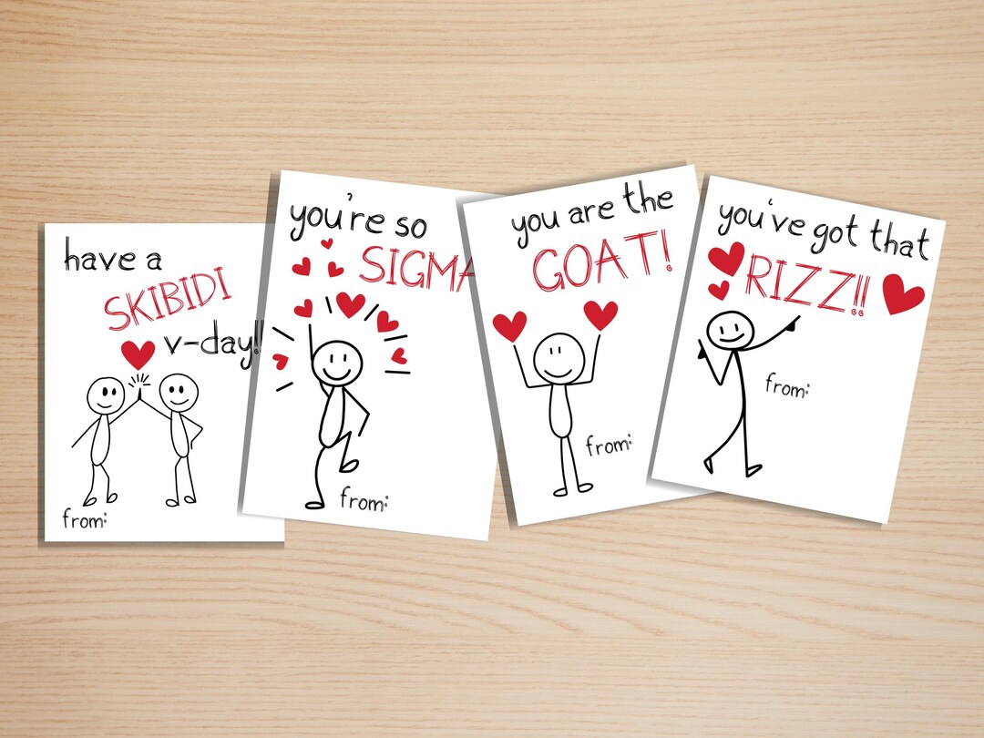 Slang Kids Valentine's Day Cards, Funny Printable Classroom Valentine ...