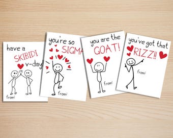 Slang Kids Valentine's Day Cards, Funny Printable Classroom Valentine ...