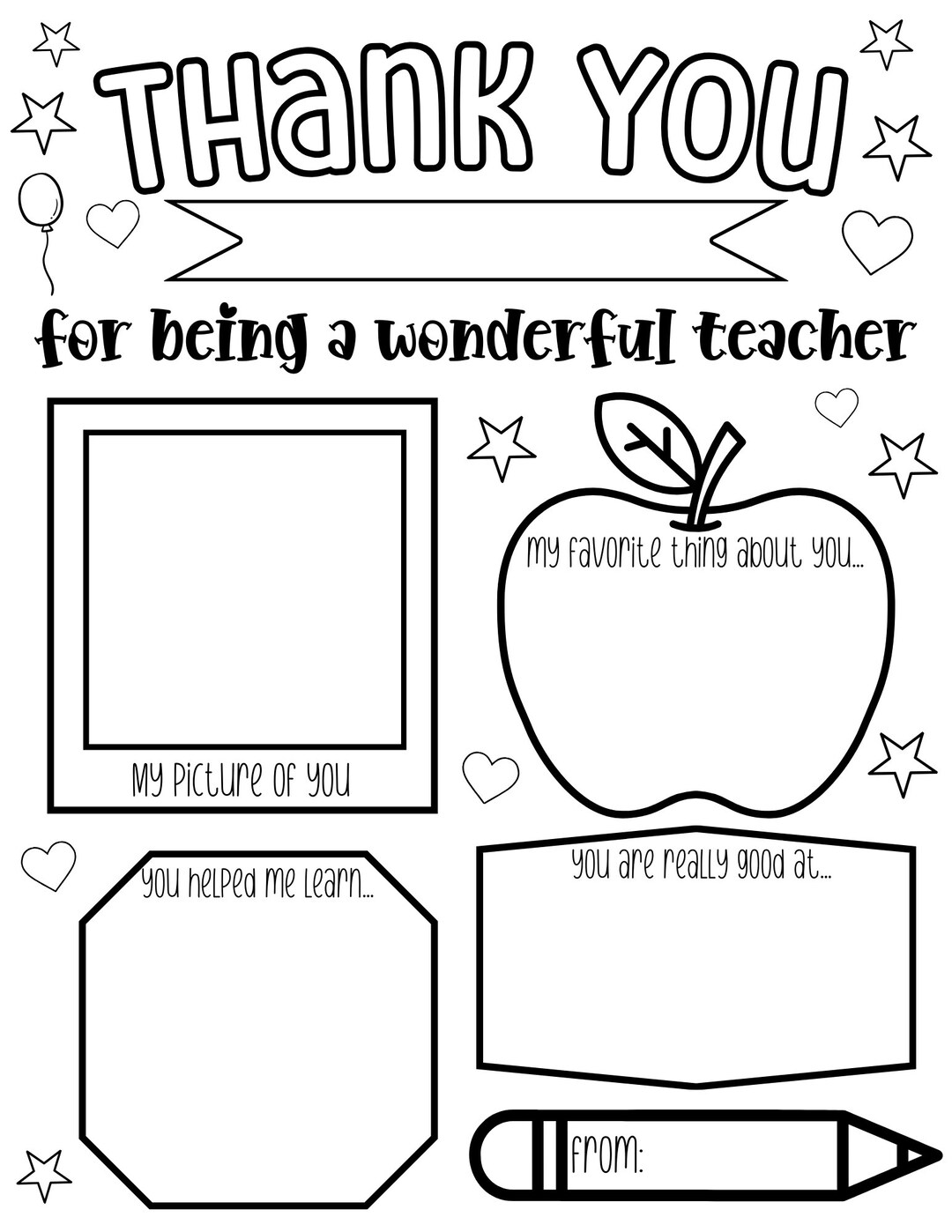 Teacher Appreciation Week Printable, Teacher Survey, Teacher Printable ...