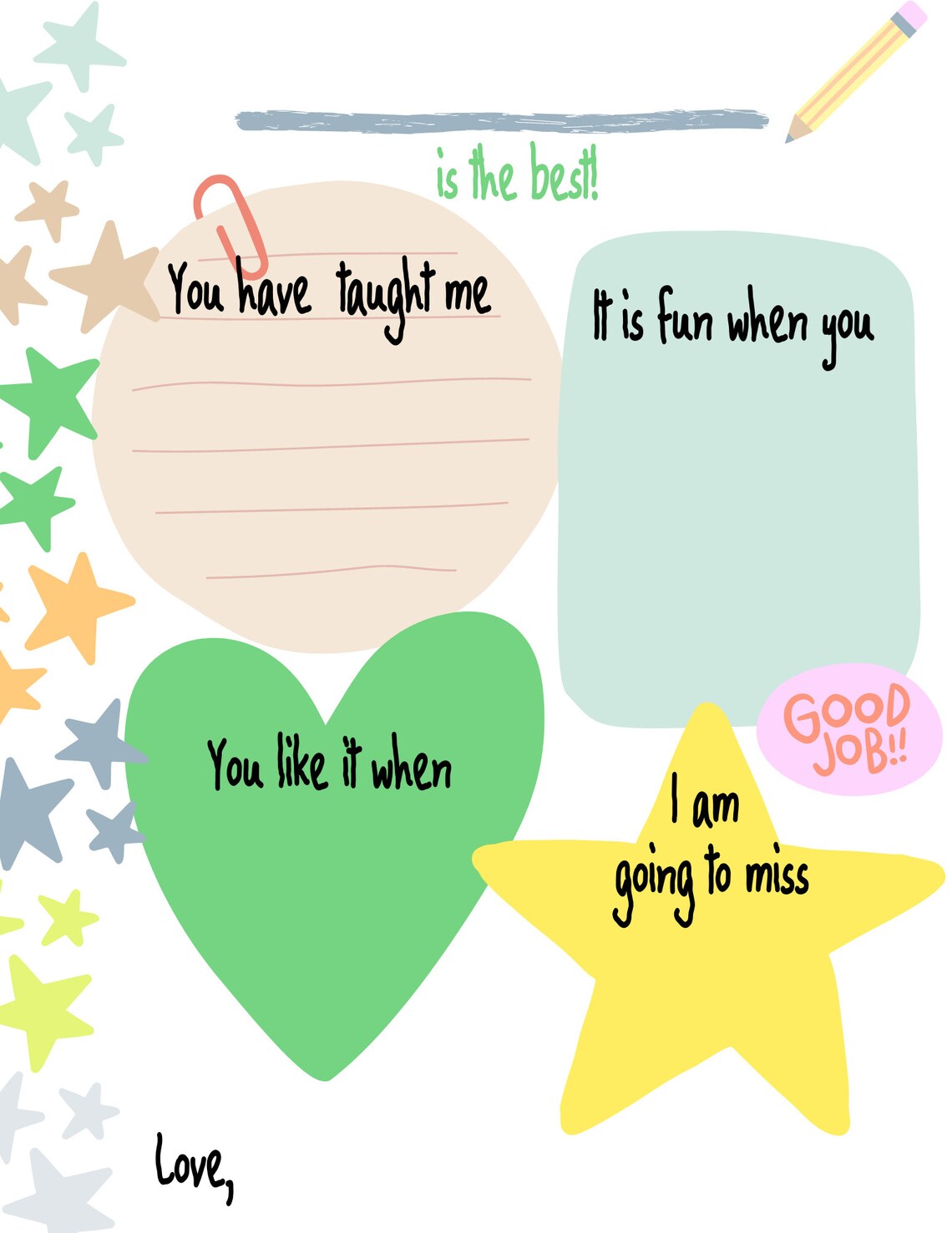 Teacher Appreciation Week Printable All About My Teacher - Etsy