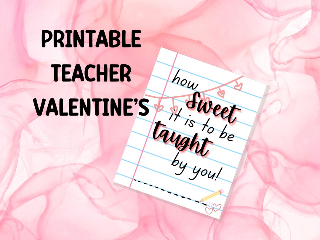 Teacher Valentine, Valentine for Teacher, Valentine Teacher Thank You ...