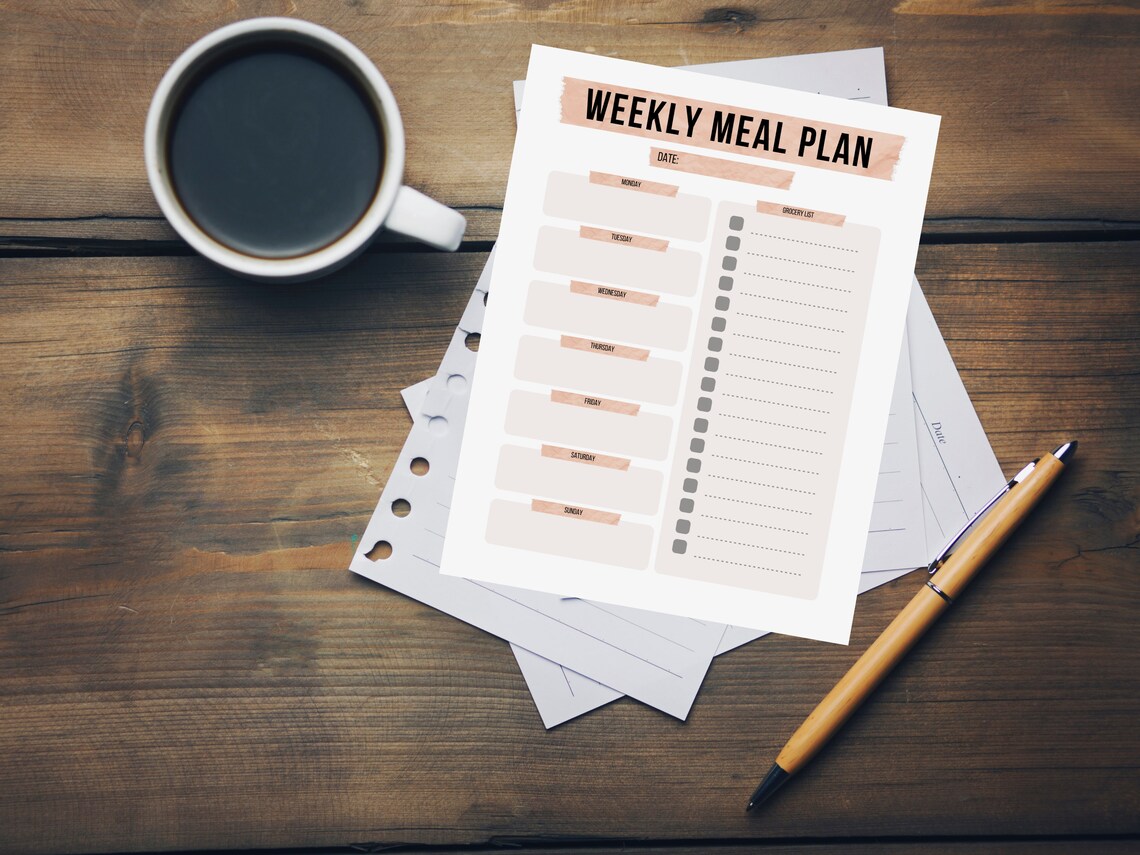 INSTANT DOWNLOAD Printable Grocery Download and Weekly Menu Planner ...