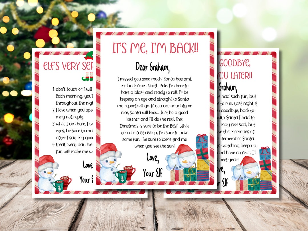Editable Elf Arrival Letter, Christmas Elf Welcome Letter, Festive ...