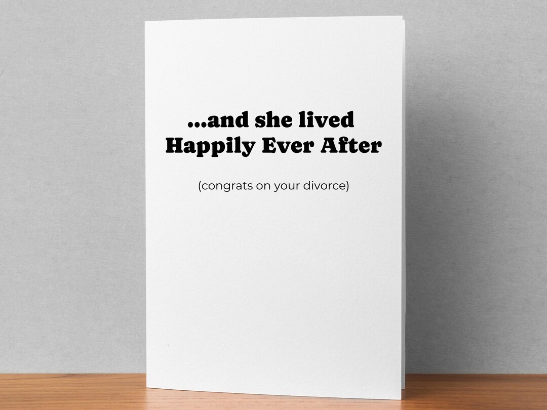 Printable Divorce Card - Congratulations on Divorce - Single and Ready ...