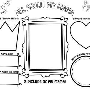 All About My Mom Printable, All About My Mom Gift, All About My Grandma ...