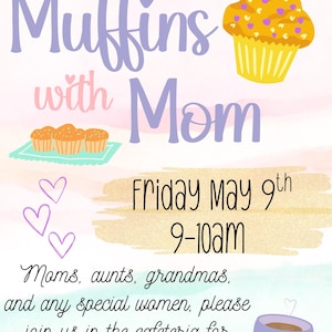 Muffins With Mom Template - Editable Muffins With Mom Flyer - Muffins ...