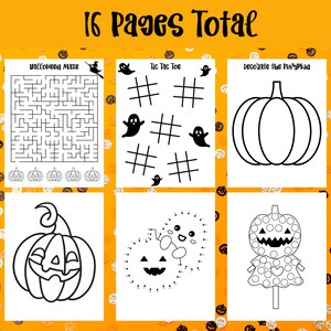 Halloween Activity Printable, Halloween Coloring, Halloween Party Games ...