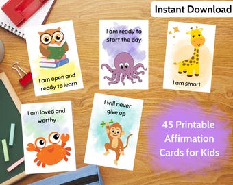 Positive Affirmation Cards for Kids Affirmation Cards for Kids PDF 32 ...