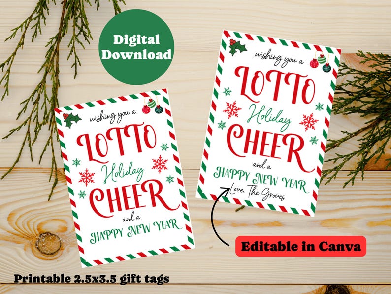 Wishing You a Lotto Holiday Cheer - Christmas Lottery Scratch Card Gift ...