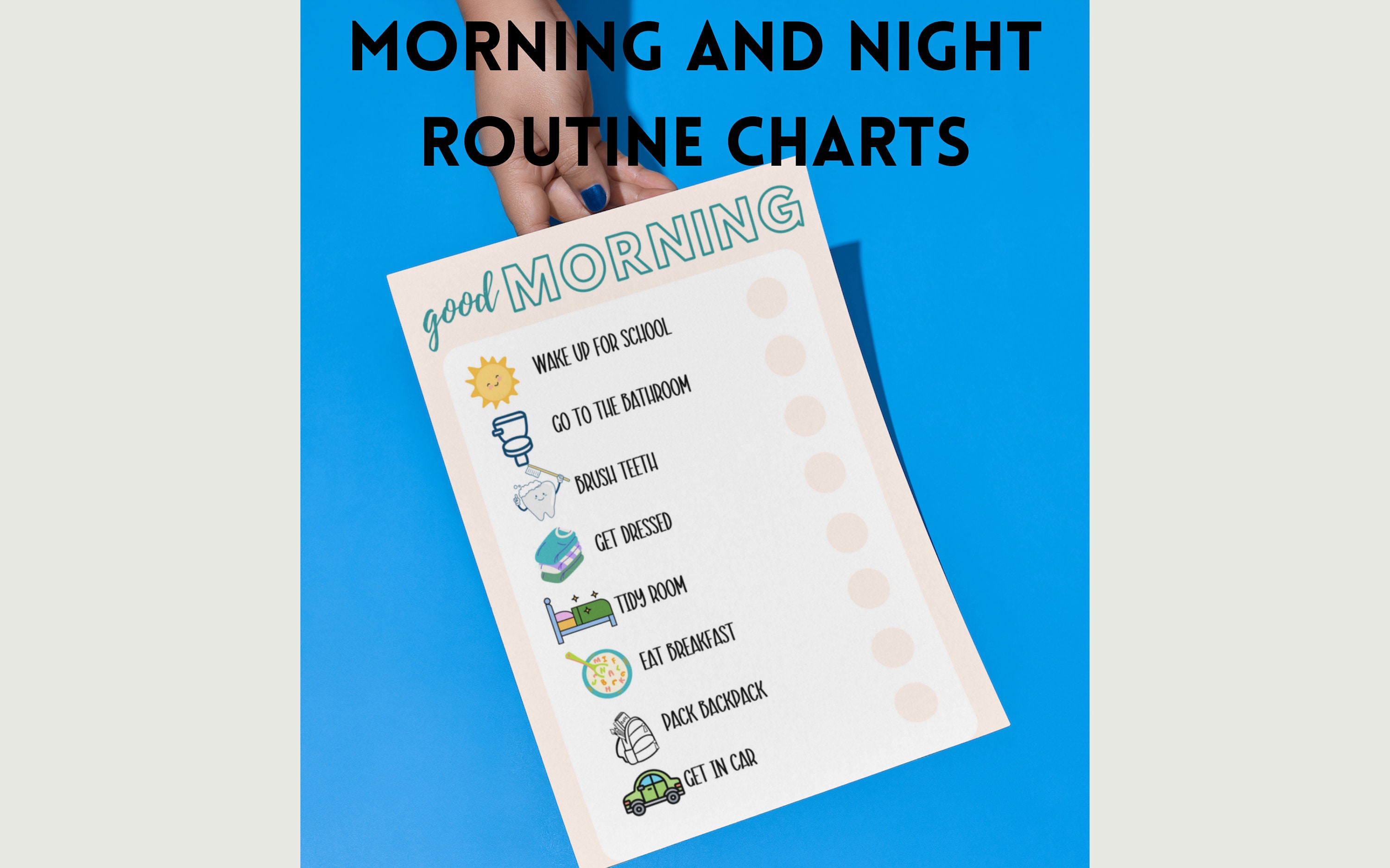 Routine Charts Kids Routine Charts Morning and Night Routine - Etsy