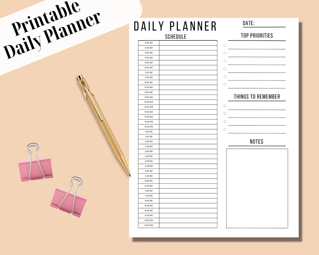 Time Blocking Daily Planner, Hourly Planner, Time Blocking Template ...