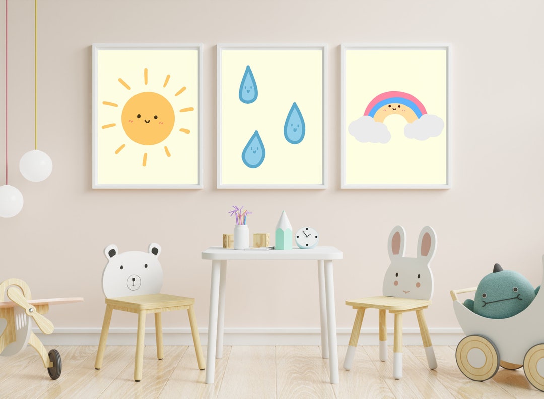 Kids Weather Art Bundle, Educational Posters, Homeschool Prints ...