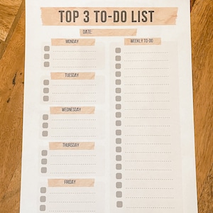 WEEKLY PLANNER PRINTABLE | to Do List | Printable Productivity Day ...