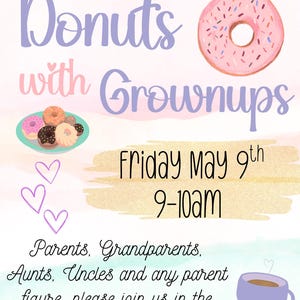 Donuts With Grownups Template - Donuts With Grownups Flyer - Donuts ...