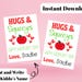 Printable Applesauce Pouch Valentine Tag - Hugs and Squeezes ...