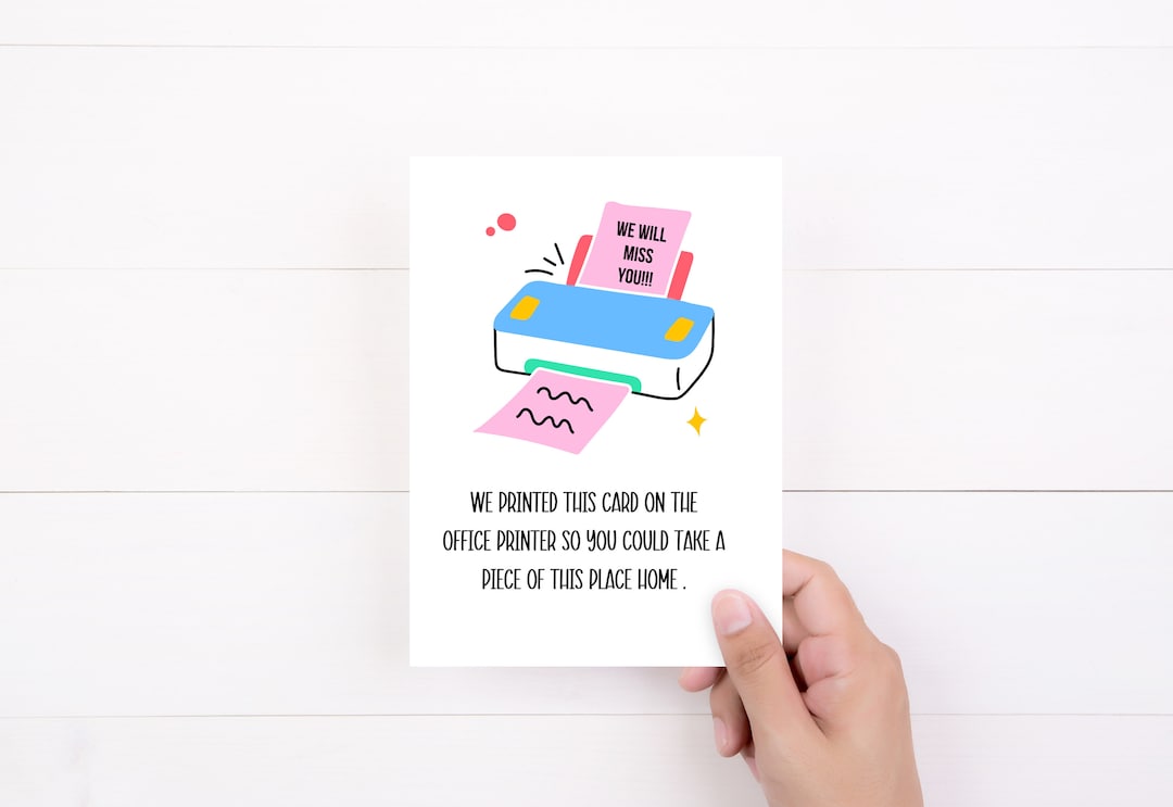 Office Goodbye Printable Greeting Card, Coworker Goodbye Greeting Card ...