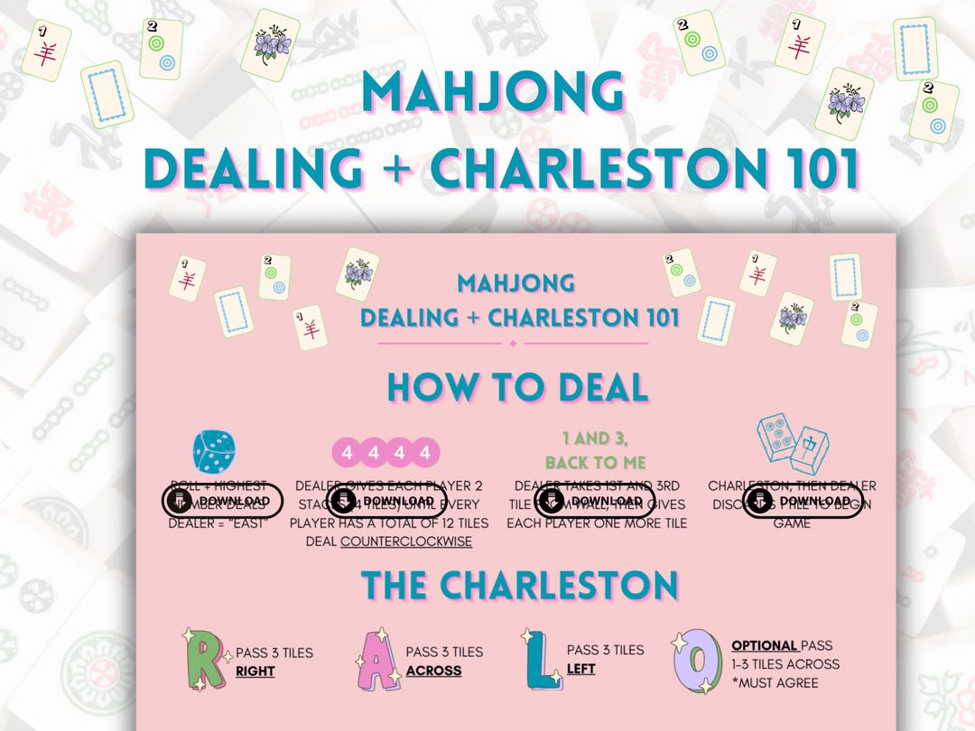 Mahjong for Beginners, Mahjong How to Deal, Mahjong How to Charleston ...