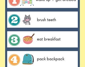 Ready for School Routine Chart for Kids, Morning Routine, Printable ...