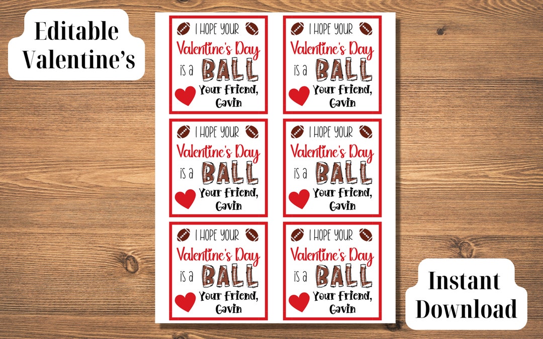 Football Valentine Cards | Sports Valentines Day Cards | Personalized ...