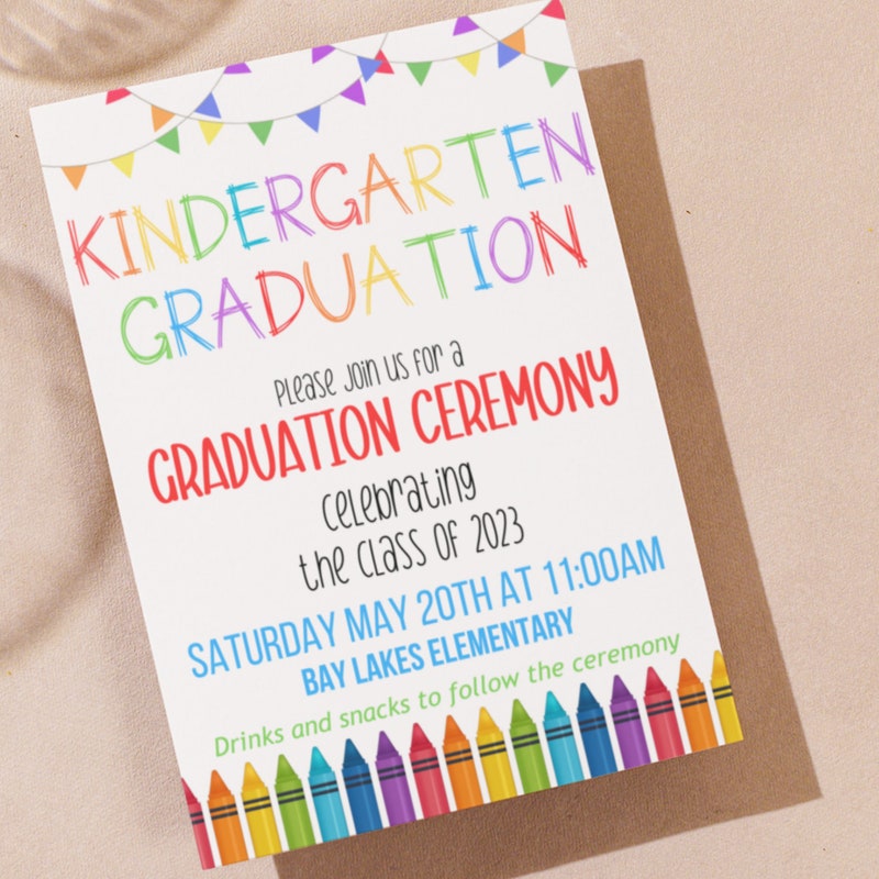 Kindergarten Graduation Invitation - Etsy