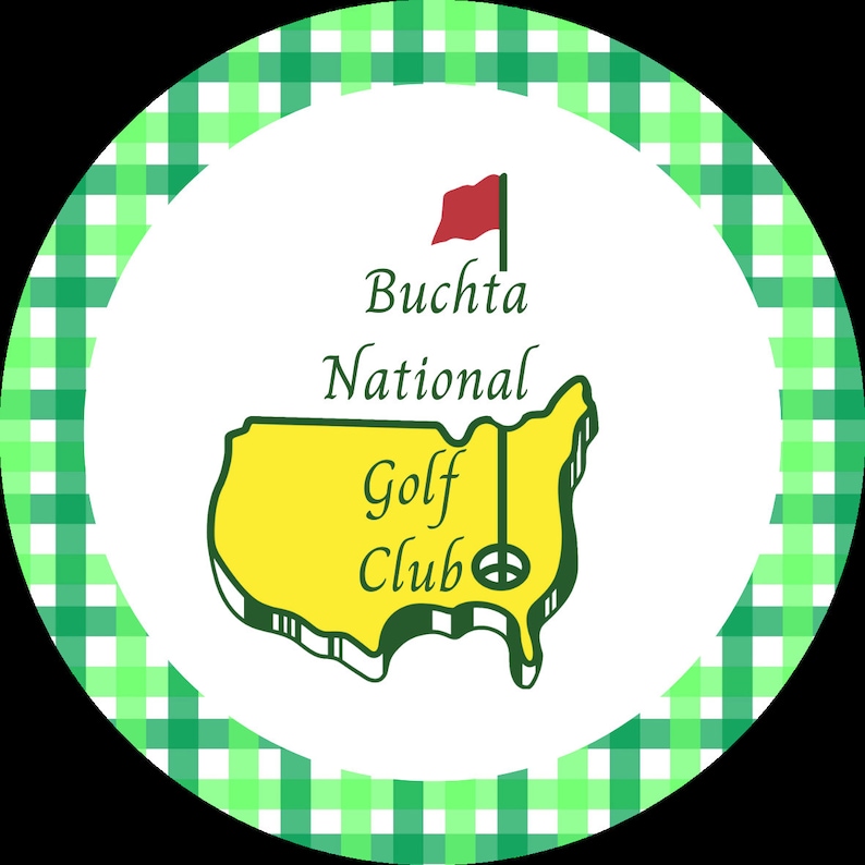 Masters Golf Party Stickers Editable Party Stickers Editable - Etsy