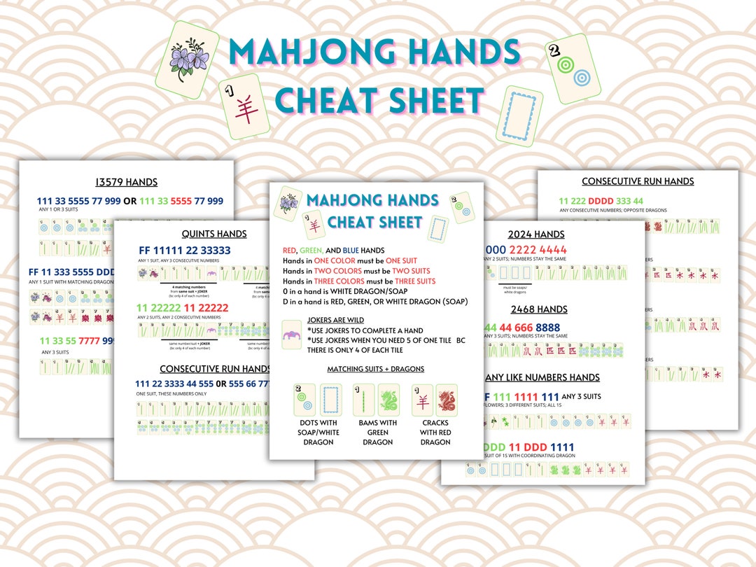 UPDATED Quick Visual Reference Guide to American Mahjong for Beginners ...