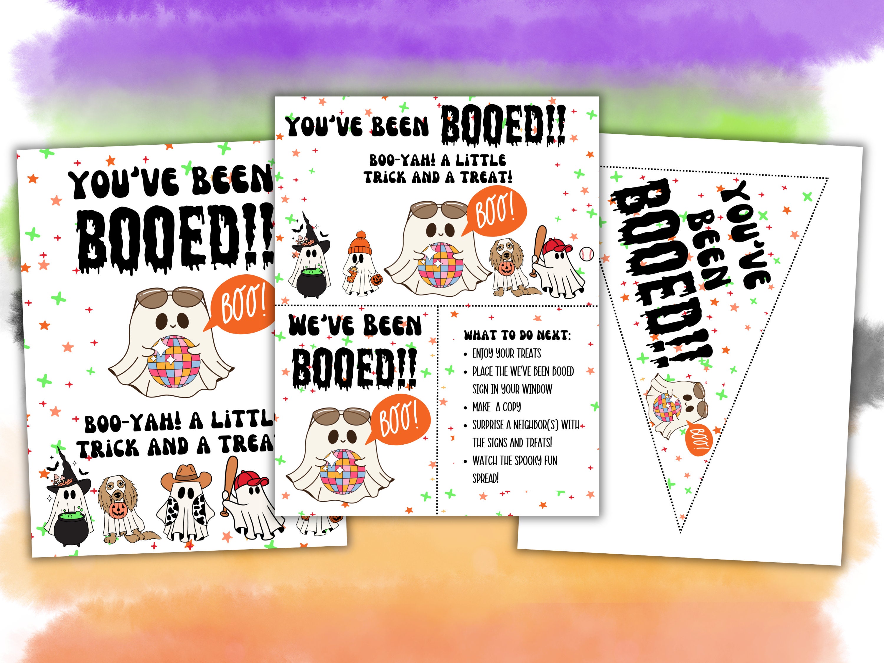 Ou've Been Boo'd Printable Halloween Kit, You've Been Booed Door Hanger ...